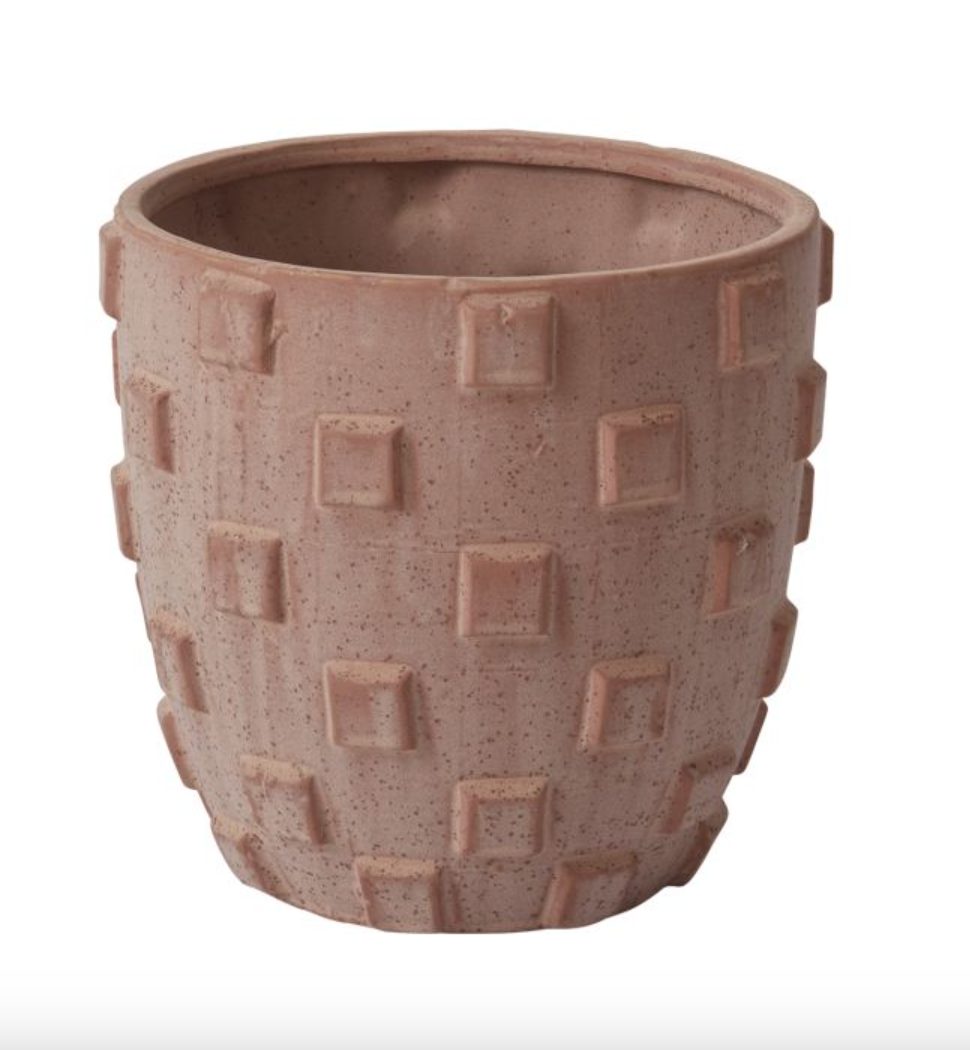 Textured Checker Planter | Flora